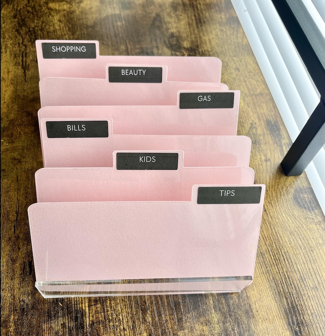Personalized Laminated Cash Wallet Dividers | Budgeting Cash Envelope ...