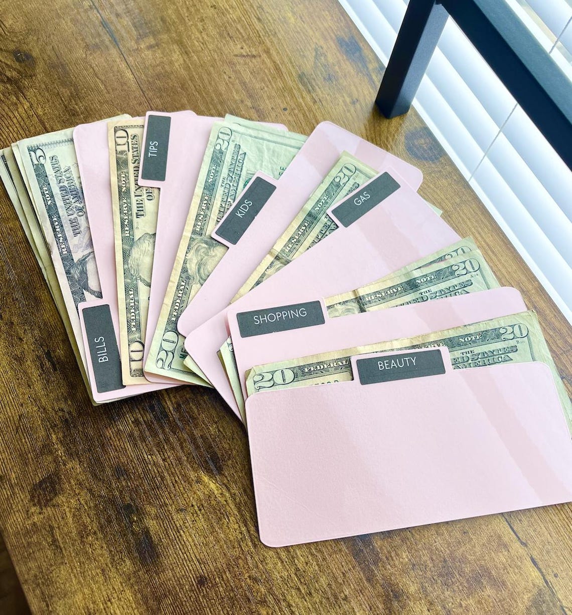 Laminated Cash Wallet Dividers | Budgeting Cash Envelope System ...