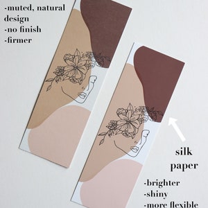 Single Line Drawing Bookmark | RECYCLED PAPER Bookmark, Boho Aesthetic ...