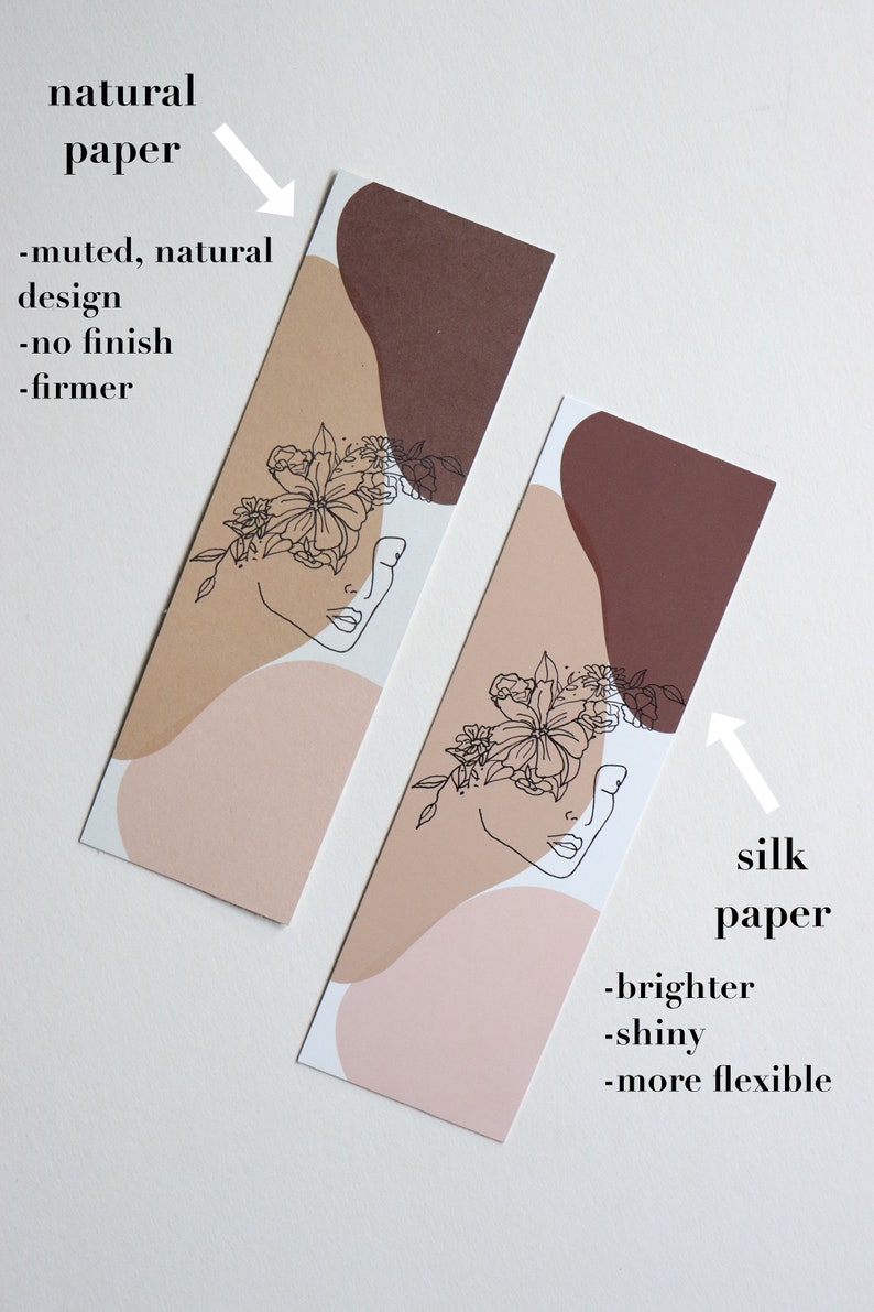 Single Line Drawing Bookmark | RECYCLED PAPER Bookmark, Boho Aesthetic ...