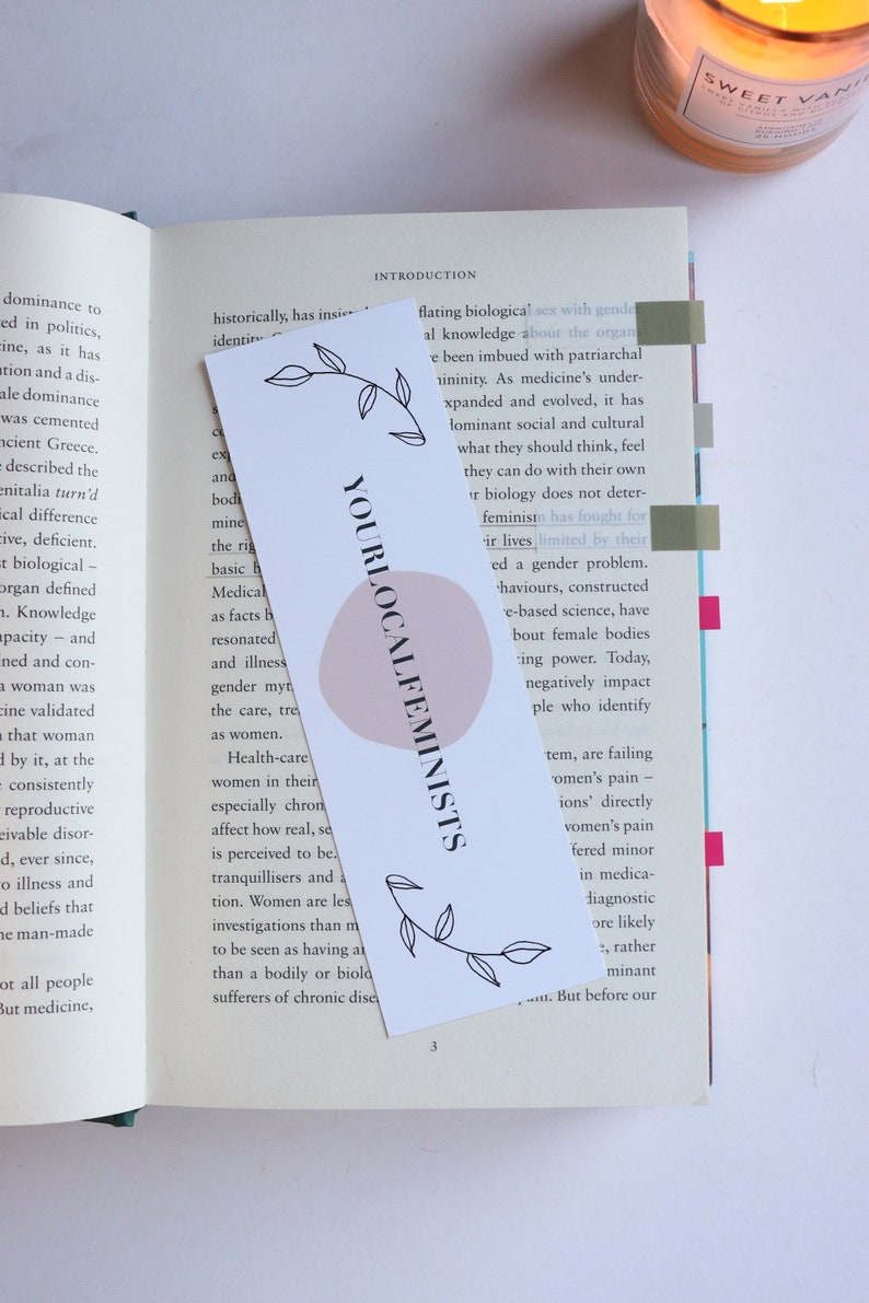 Single Line Drawing Bookmark | RECYCLED PAPER Bookmark, Boho Aesthetic ...