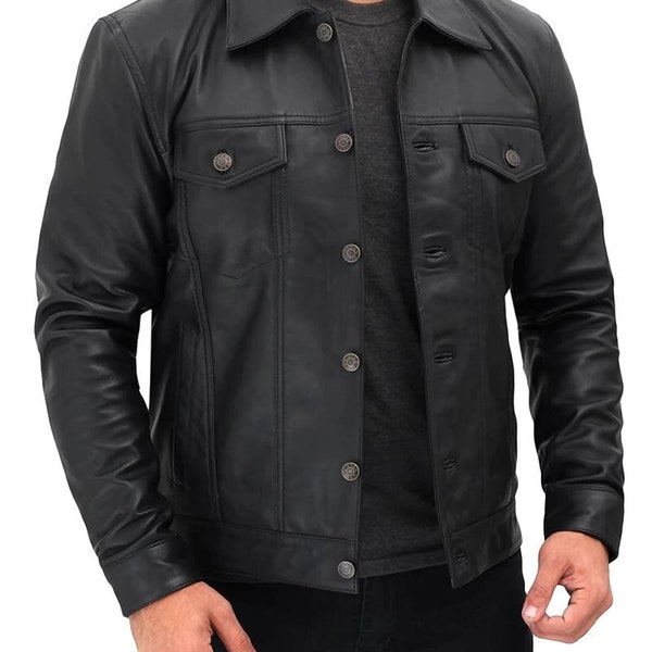 Lewis Leather Jacket - Etsy UK