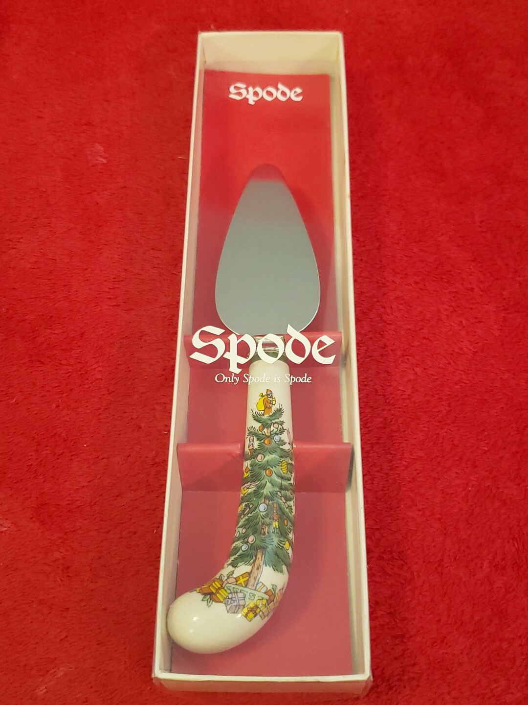 Spode Christmas Tree Cake Slice Server Knife 10.5 Orig Box - Etsy