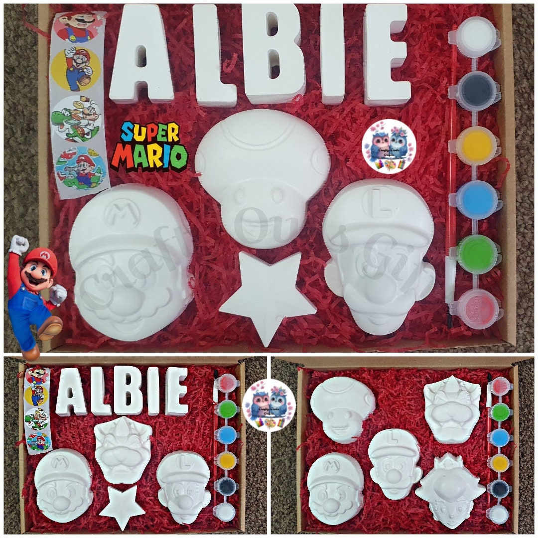 Super Mario Personalised Painting Set - Etsy UK