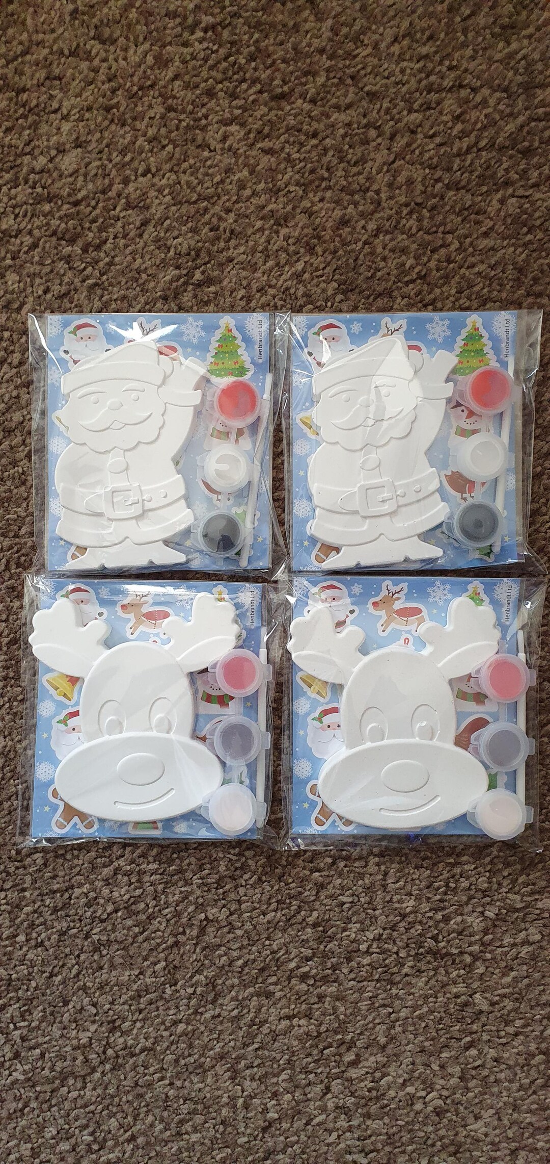 30 Mini Christmas Craft Sets With Santa and Rudolph - Etsy