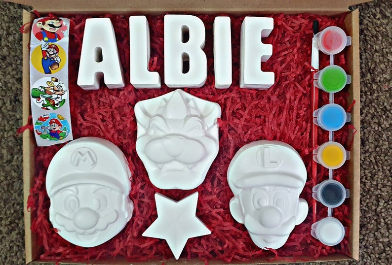 Super Mario Personalised Painting Set - Etsy UK