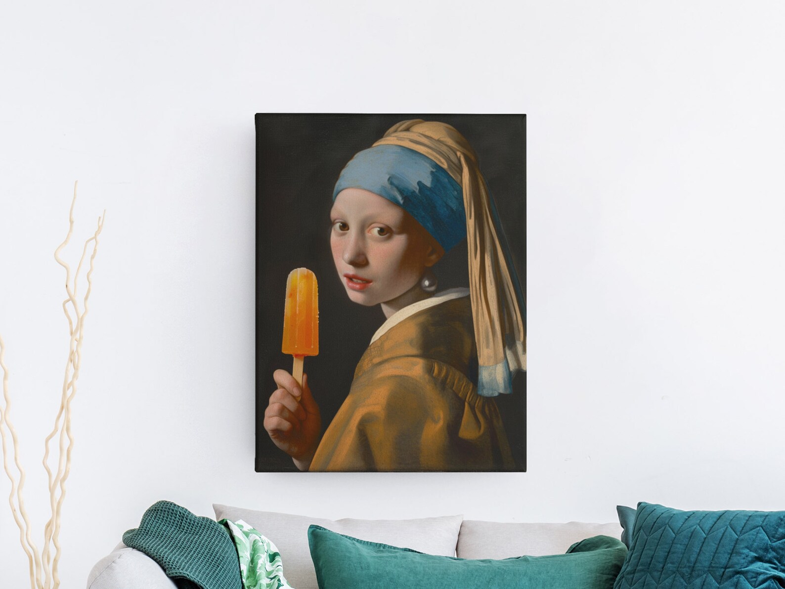 ART PRINT the Girl With the Popsicle Stick, Eclectic Art, Altered Art ...