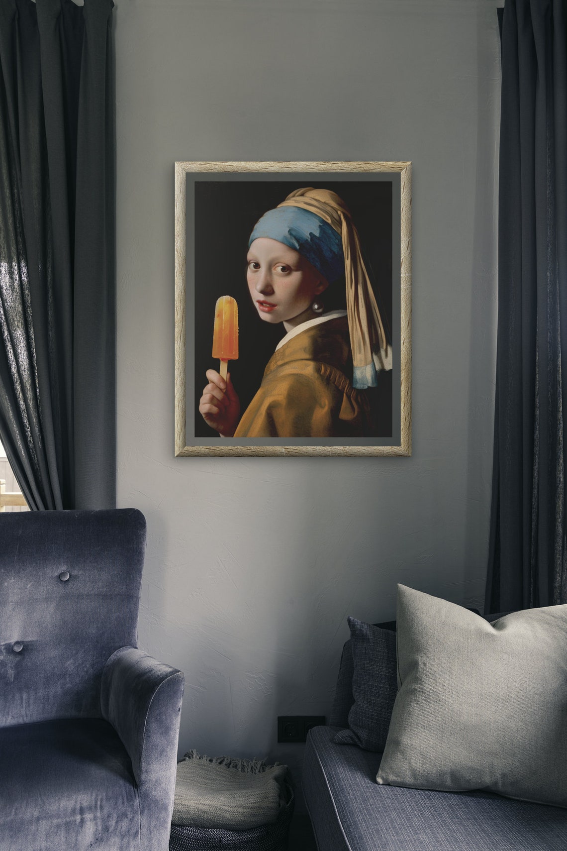 ART PRINT the Girl With the Popsicle Stick, Eclectic Art, Altered Art ...