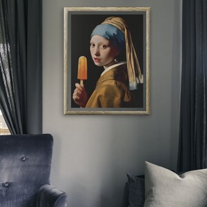 ART PRINT the Girl With the Popsicle Stick, Eclectic Art, Altered Art ...