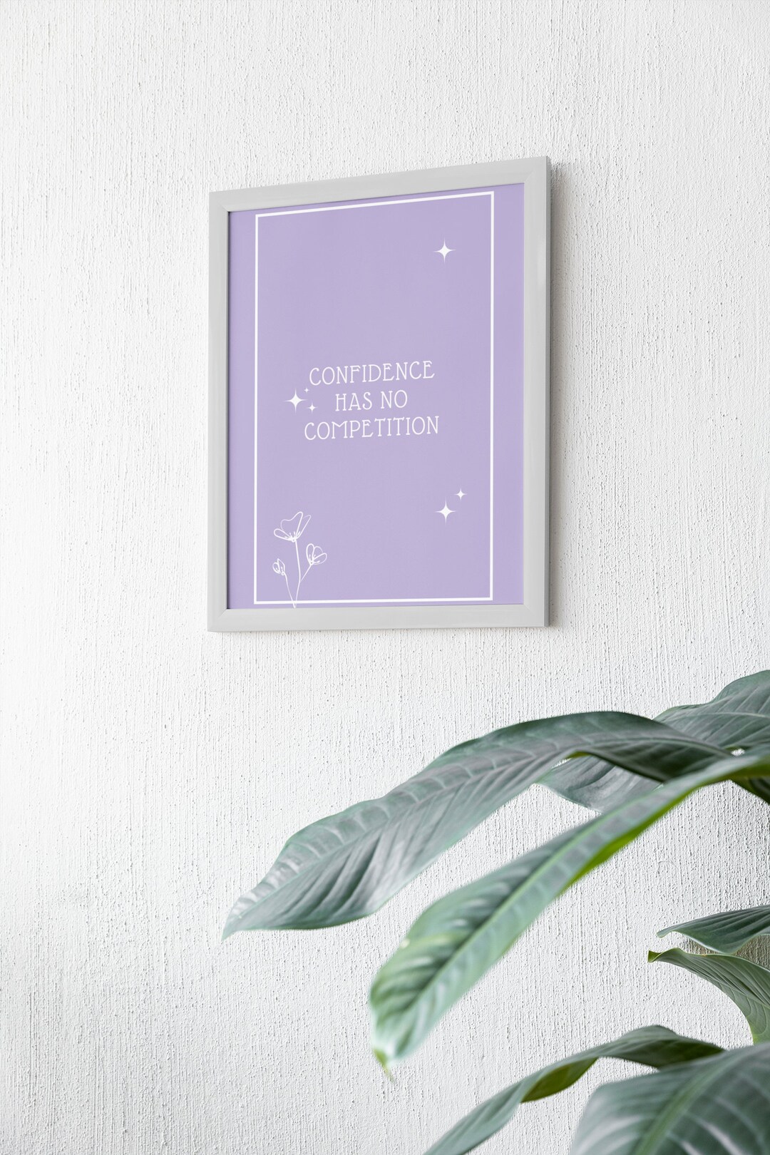 Empowering Printable Poster: Confidence Has No Competition - Etsy