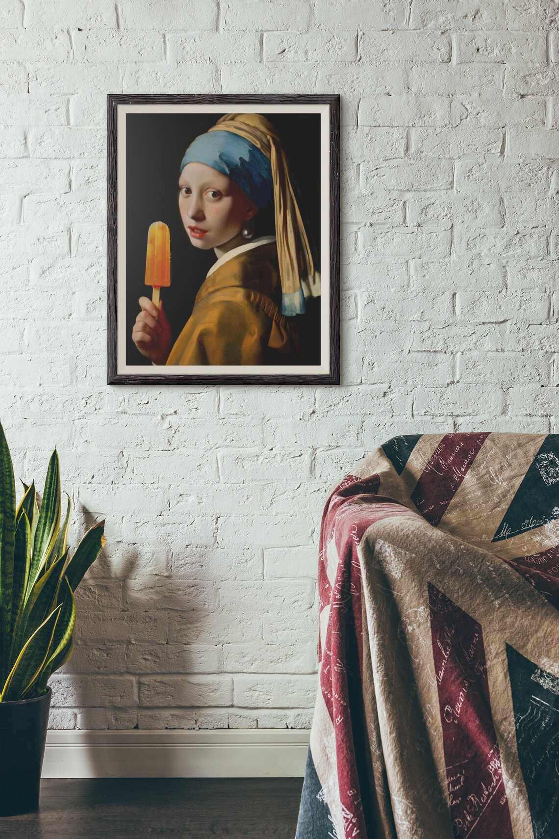 ART PRINT the Girl With the Popsicle Stick, Eclectic Art, Altered Art ...