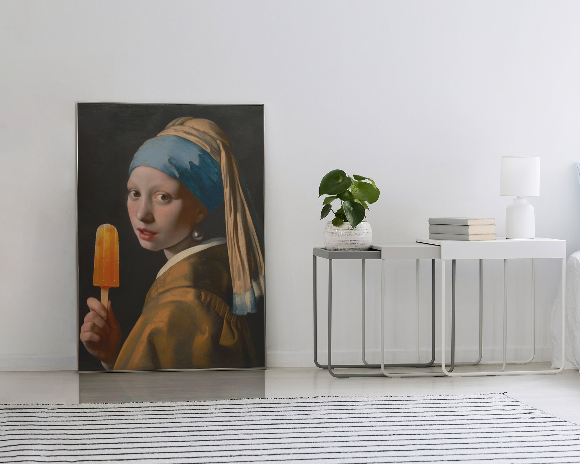 ART PRINT the Girl With the Popsicle Stick, Eclectic Art, Altered Art ...