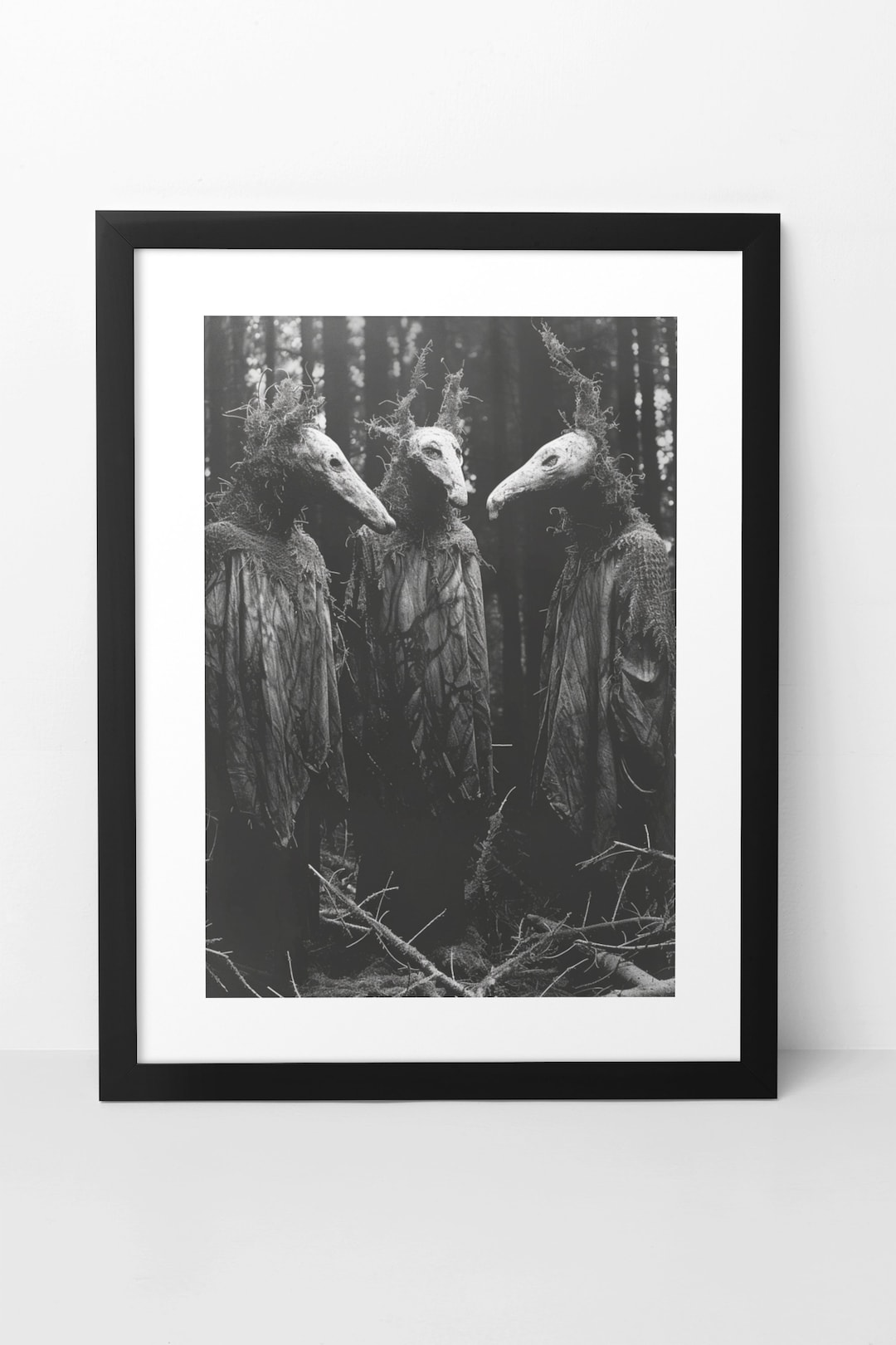 Dog Cult of the Forest, Vintage Photography, Art Poster Print, Dark ...
