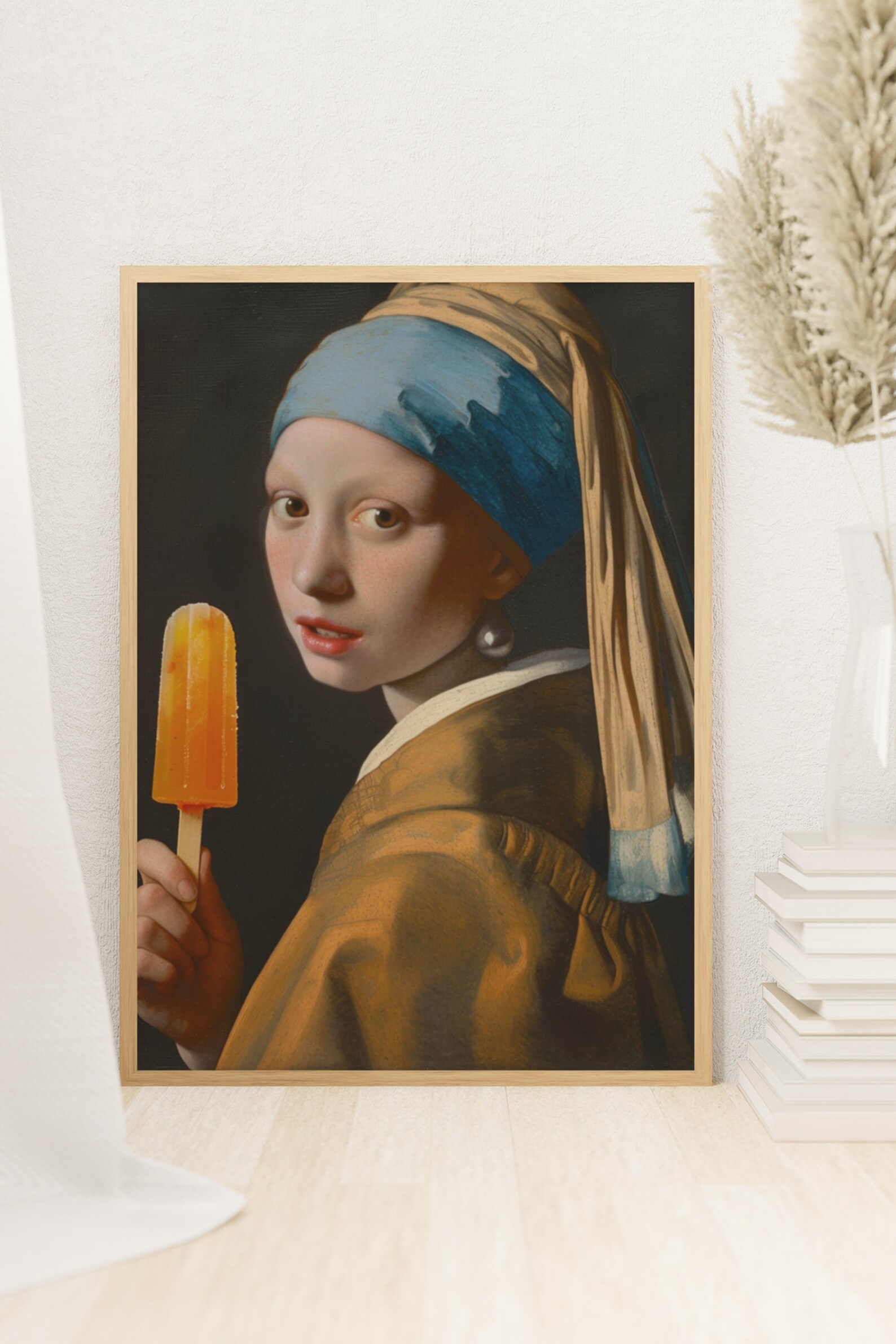 ART PRINT the Girl With the Popsicle Stick, Eclectic Art, Altered Art ...