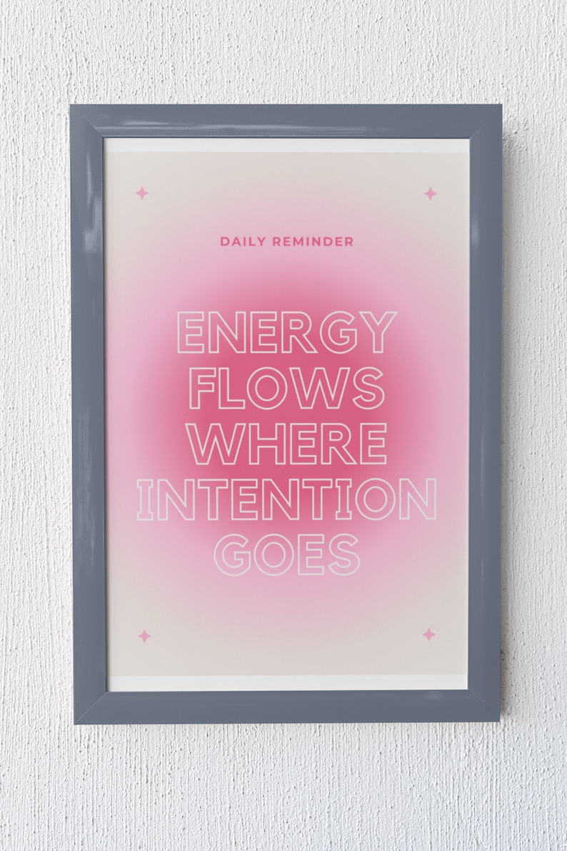 Manifesting Intentions: Energy Flows Where Intention Goes Poster - Etsy
