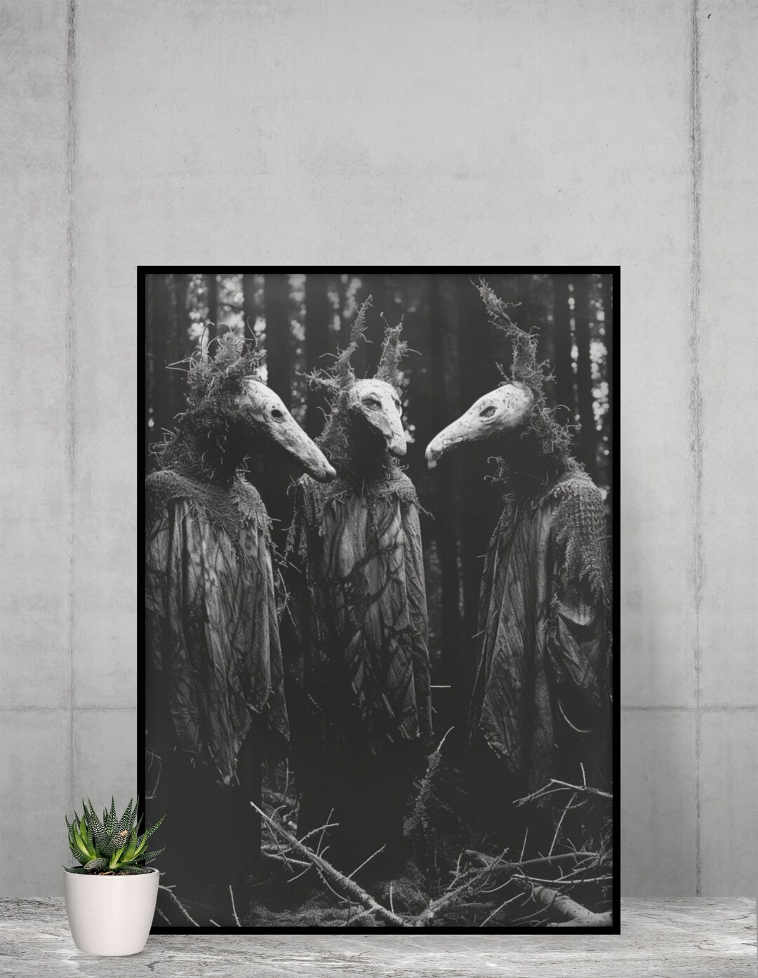 Dog Cult of the Forest, Vintage Photography, Art Poster Print, Dark ...