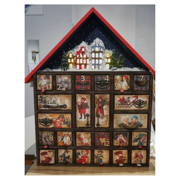 Advent Calendar Wood - Etsy