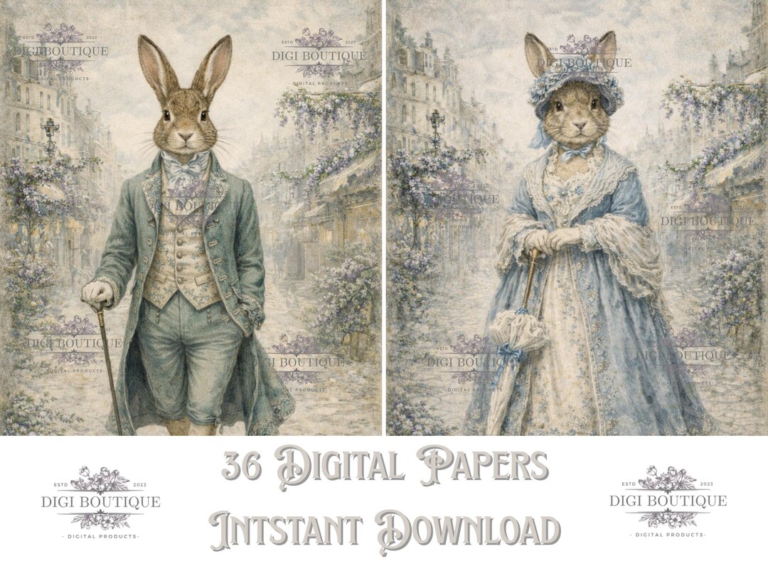 Victorian Easter Animal Illustrations, Regency Rabbits and Geese ...