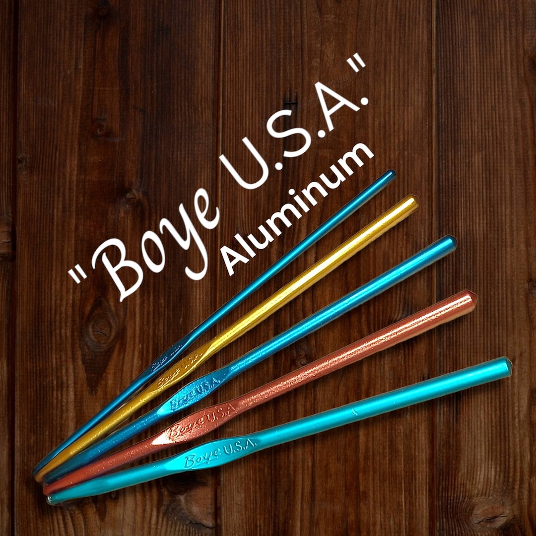 Boye USA* Vintage Aluminum Crochet Hooks ~ Pre-loved Excellent Condition! Made in the USA ...