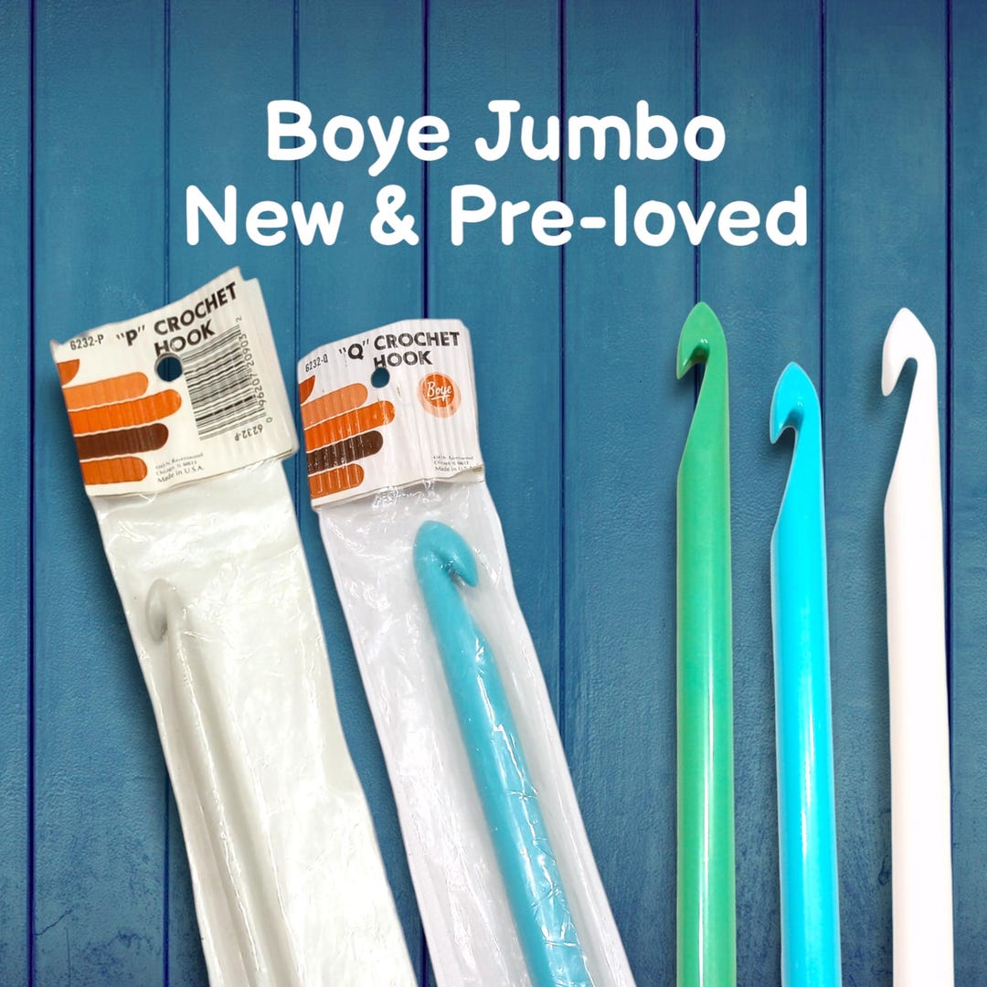 Boye Vintage Jumbo Plastic Crochet Hook: Size 11.5mm to 19mm - Etsy
