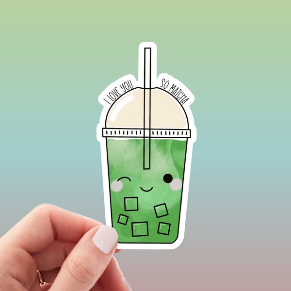 Matcha Sticker - Etsy