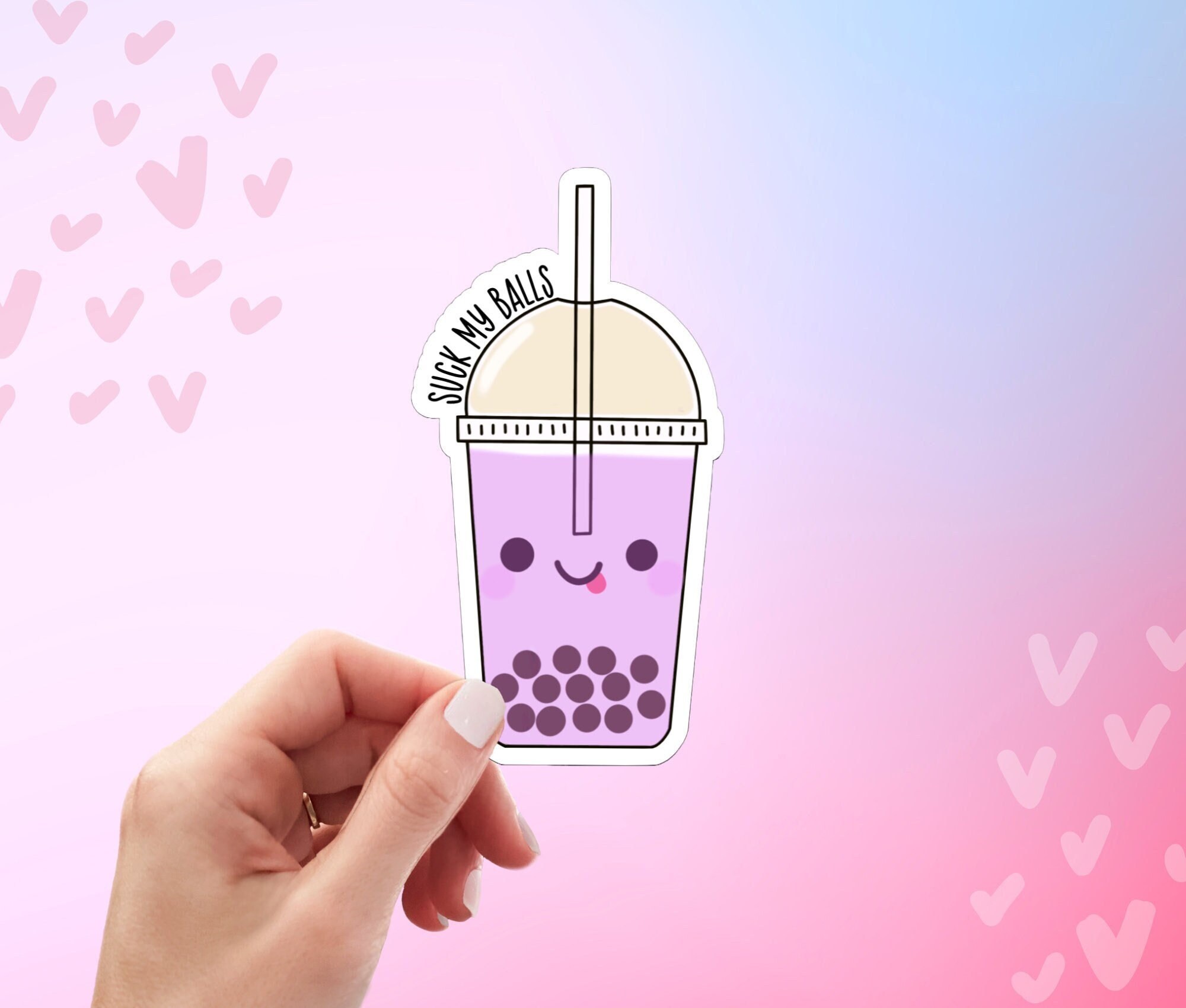 Boba Sticker Boba Tea Sticker Cute Boba Tea Sticker Cute - Etsy