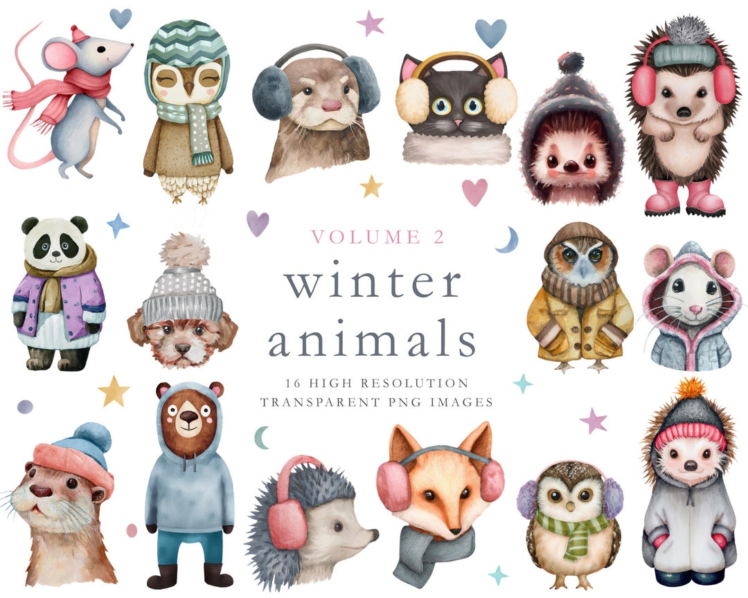 Animal Png, Christmas Png, Winter Clipart, Otter Clipart, Watercolor ...