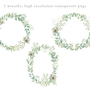 Delicate Watercolor Foliage, Wedding Clipart, Watercolor Flowers, Leaf ...