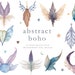 Watercolor Boho Shapes Watercolor Shapes Clipart Abstract - Etsy