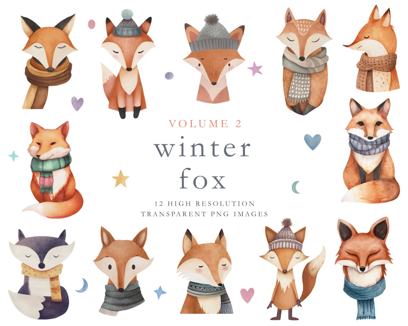 Fox in Winter Clothes, Clipart, Christmas Fox, Scandinavian Foxes ...
