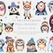 Winter Animals Clipart, Commercial Use, Winter Png, Clip Art, Cute ...