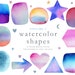Watercolor Shapes Clipart, Watercolor Gradient, Watercolor Stars ...