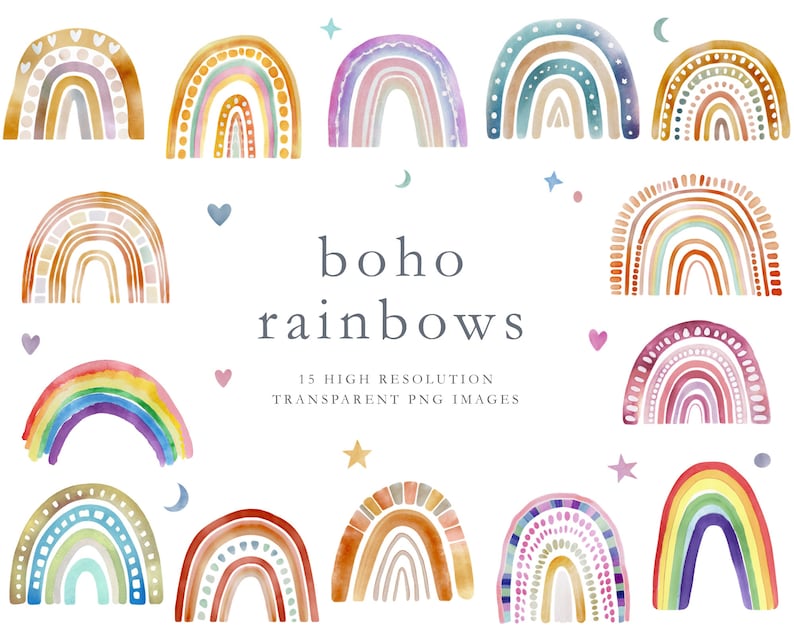 Boho Rainbows Rainbow Clipart Watercolor Rainbows Abstract - Etsy Boho Rainbows Rainbow Clipart Watercolor Rainbows Abstract - Etsy