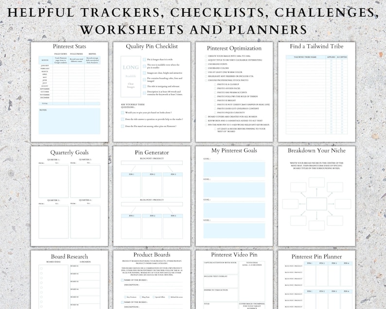Pinterest Planner Printable Pinterest Marketing Strategy Pinterest for ...