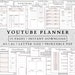 Youtube Content Planner: Social Media Tracker (printable PDF) - Etsy