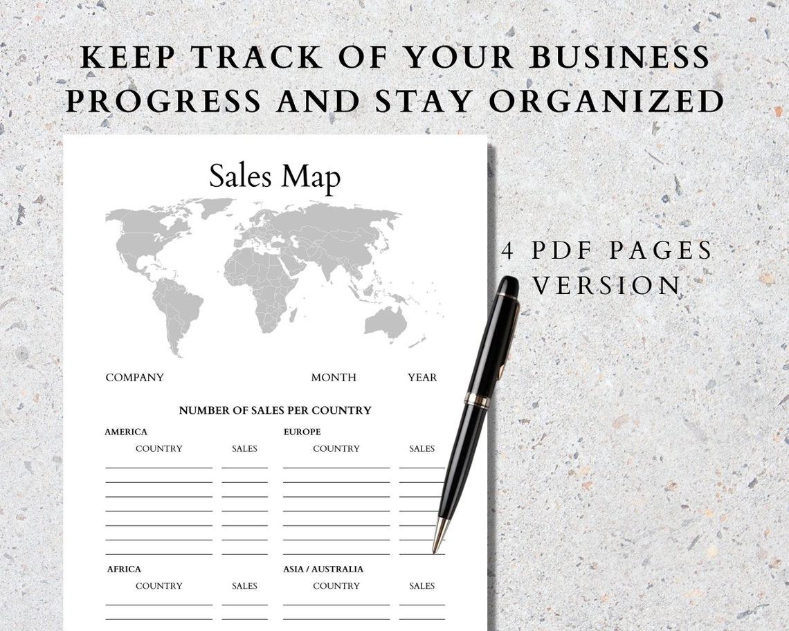 Sales Map Printable | Etsy Business Sales Map | Business Planner ...