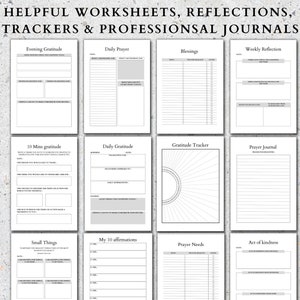 Prayer Journal Printable: Gratitude, Bible Study, Reflection (PDF ...