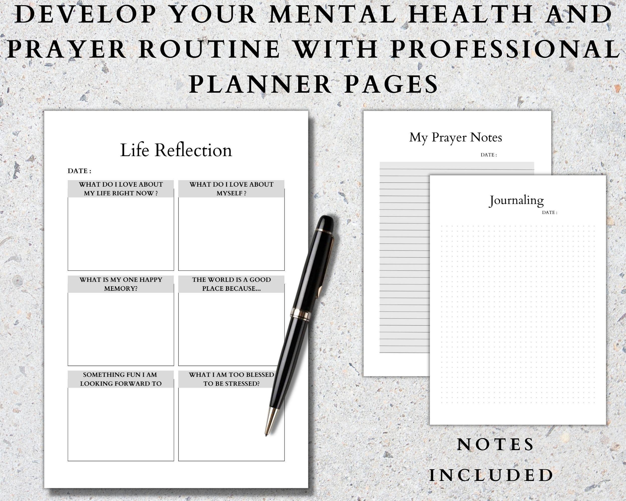 Prayer Journal Printable: Gratitude, Bible Study, Reflection (PDF ...
