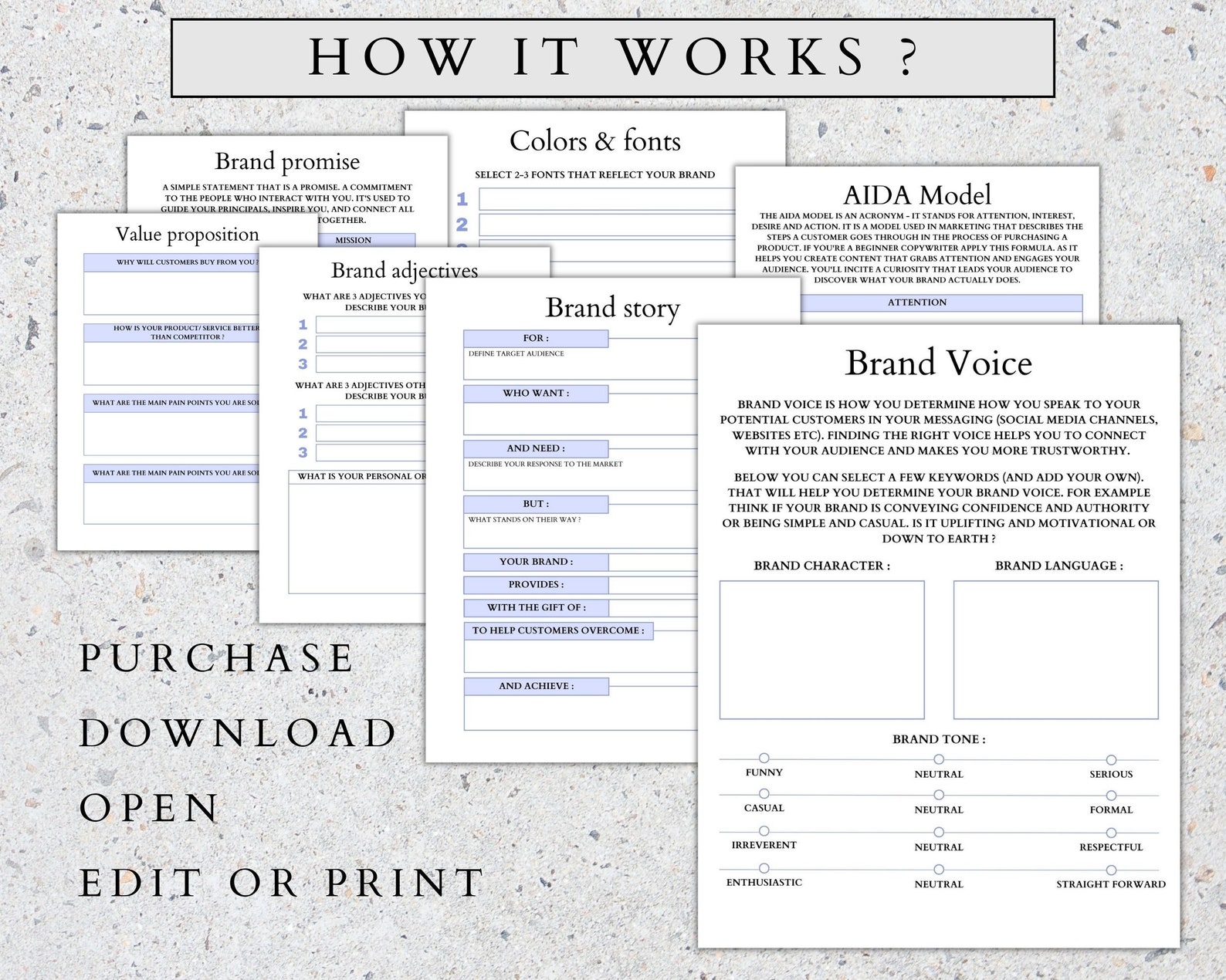 Branding Planner Binder Online Business PDF Personal Business Organizer ...