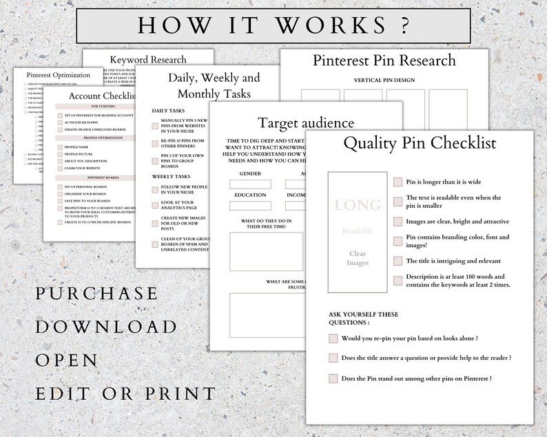 Pinterest Planner Printable Pinterest Marketing Strategy Pinterest for ...