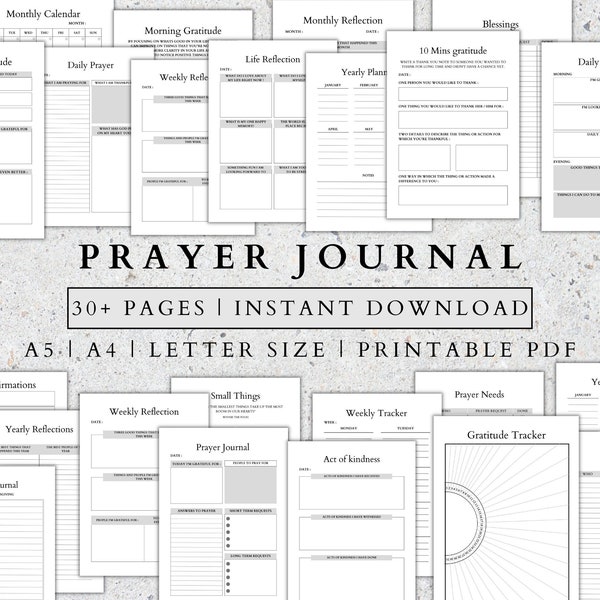 Prayer Journal Printable Etsy