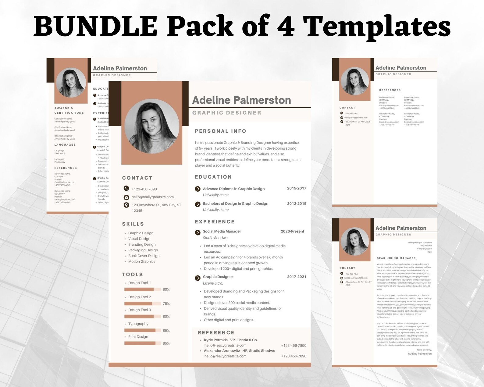 CV Resume Template Word, Professional Resume Template, CV Template ...