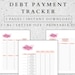 Debt Payment Tracker Printable | Monthly Debt Tracker PDF | Debt Visual ...