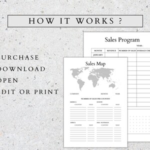 Sales Map Printable: Business Order Tracker (A5, A4, Letter) (PDF) - Etsy