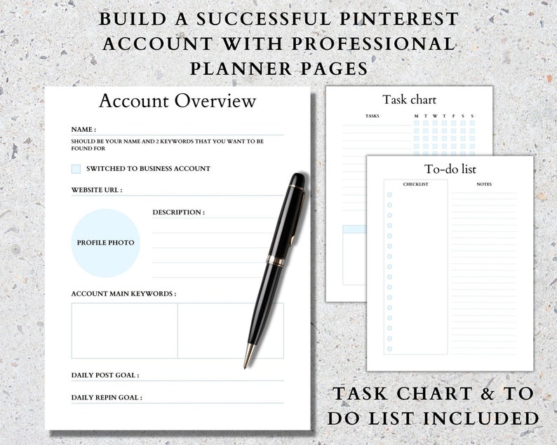 Pinterest Planner Printable Pinterest Marketing Strategy Pinterest for ...