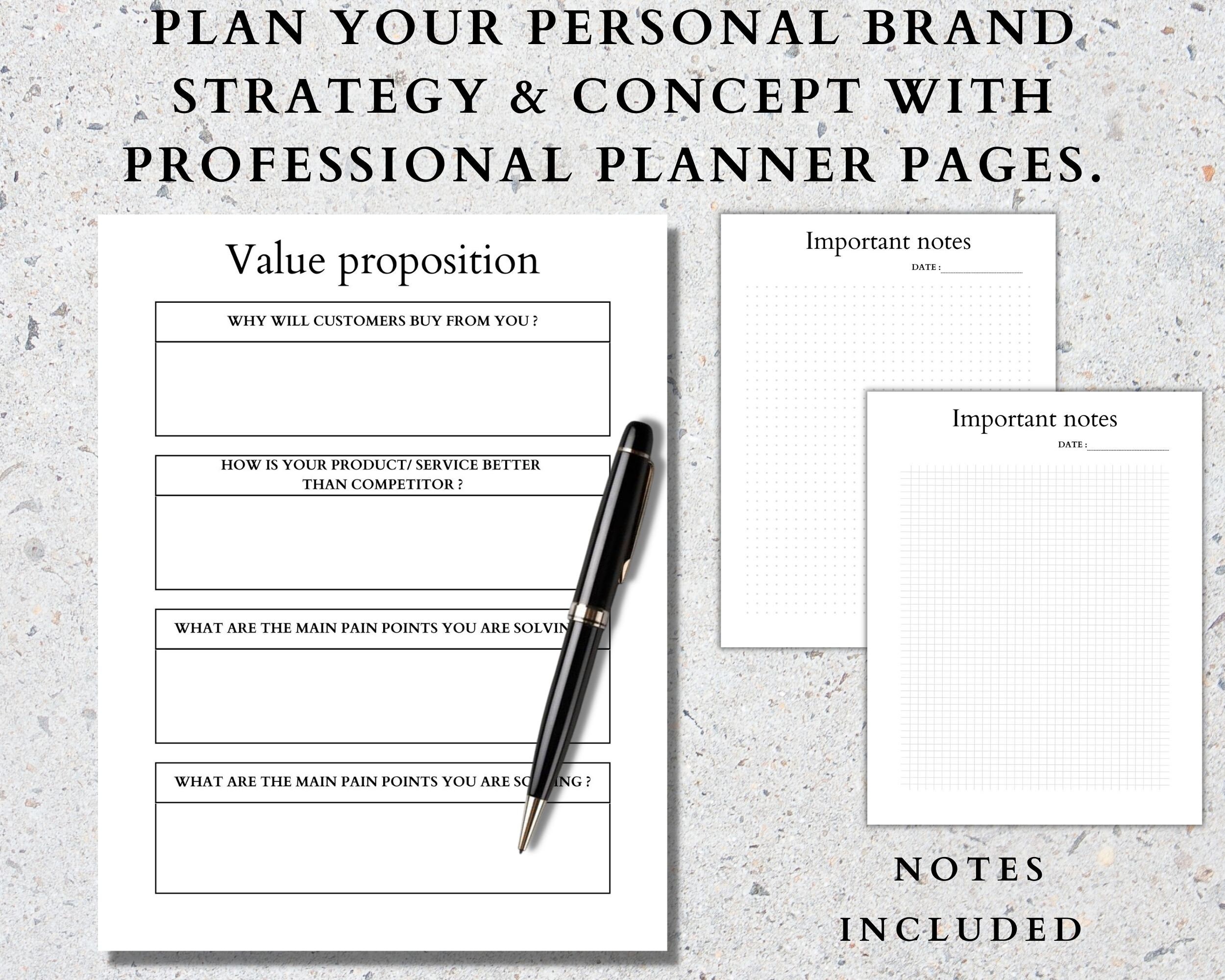 Branding Planner Binder: Business Strategy Sheets (PDF) - Etsy