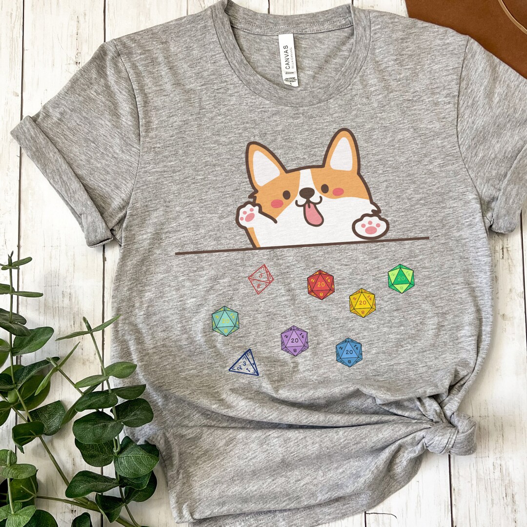 CORGI Dice Shirt, Dnd Dice Shirt, Dnd Shirt, Dice Shirt, Gaming Dice ...