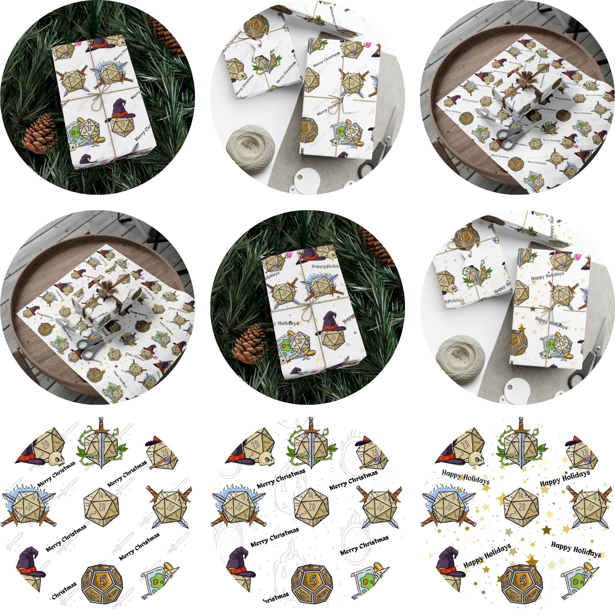 DND Custom Wrapping Paper Dungeons and Dragons Wrap Rpg Gift - Etsy
