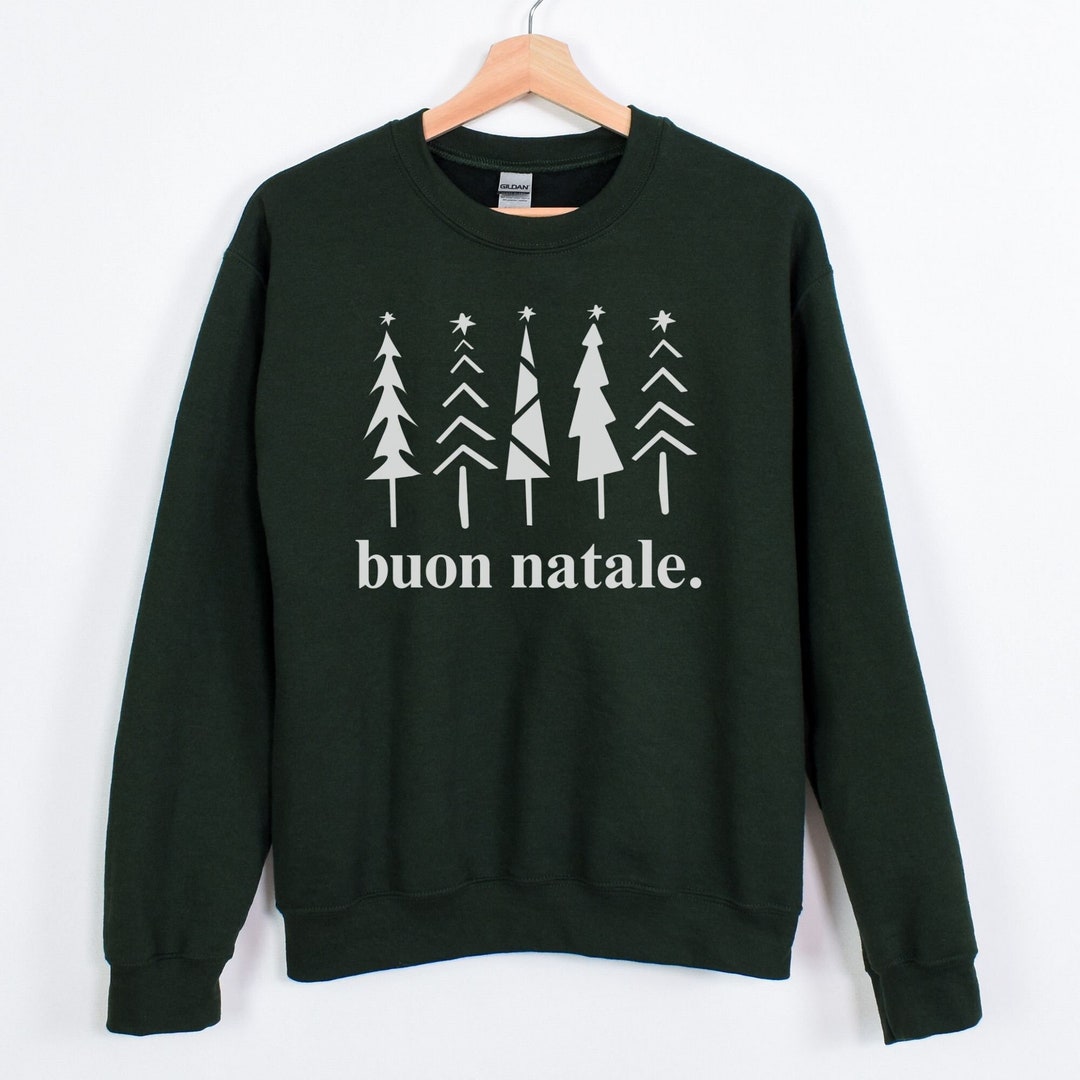 BUON NATALE With Trees, Merry Christmas in Italian, Italian Words ...
