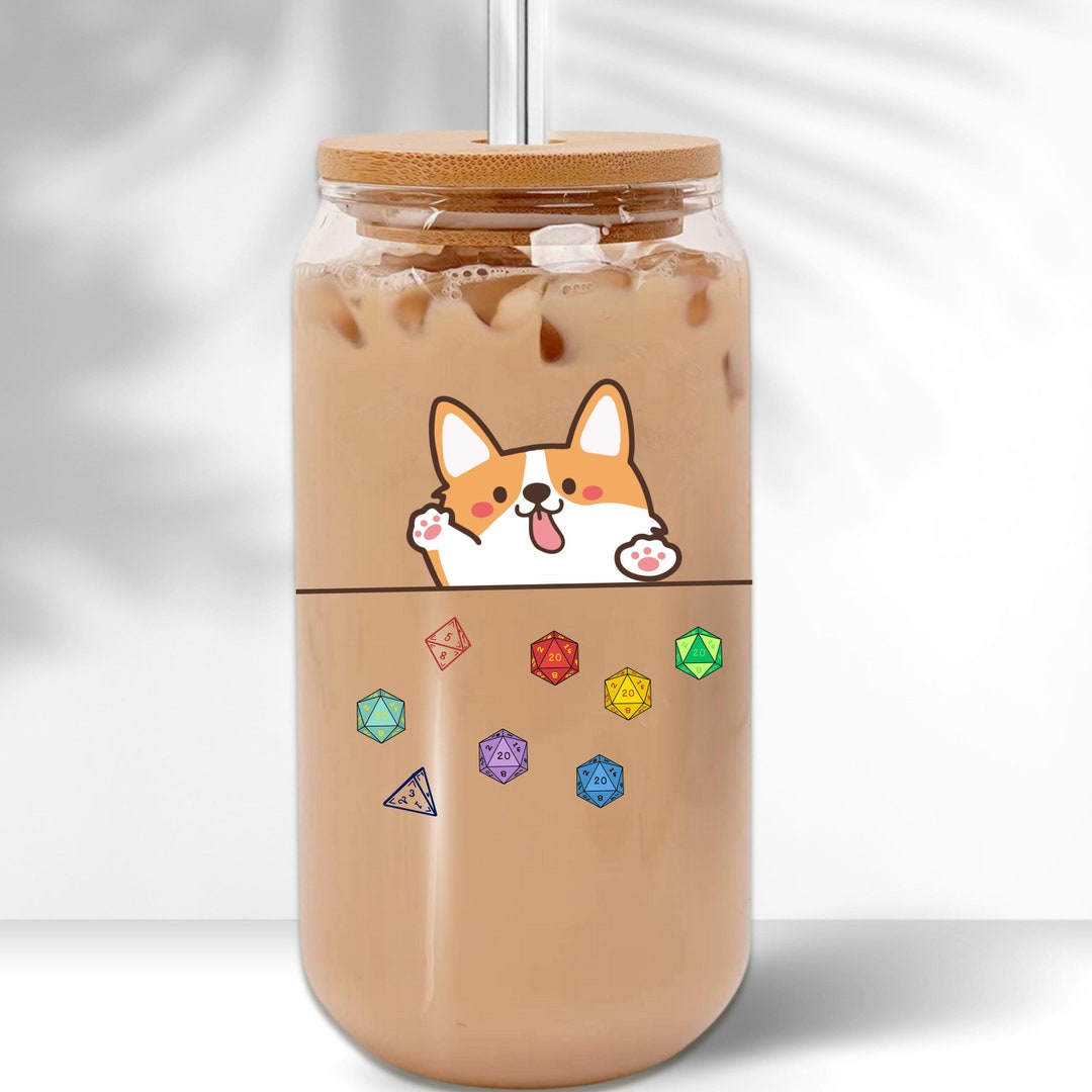 DND Corgi Dice Sipper Glass, DND Gift, Role Play Mug, Critical Role ...